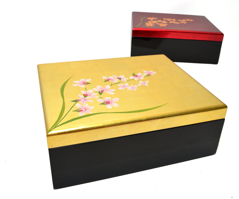 Tea Box (2 compartments), Orchid - Qua | Distinctive Gifts
