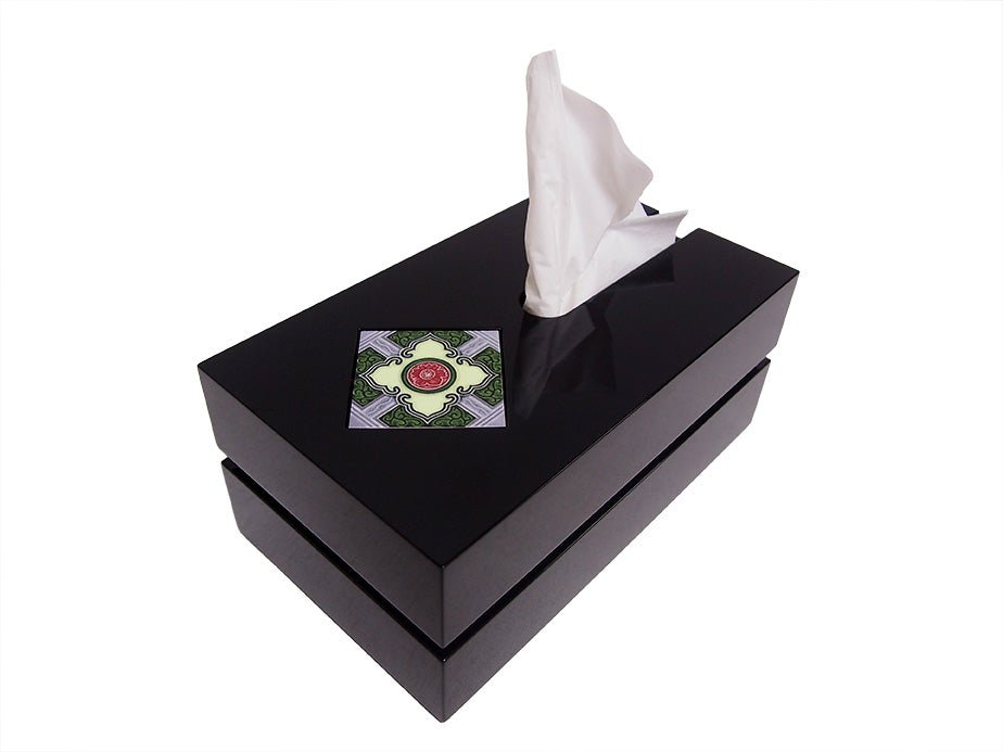 Tissue Box (Red Peony), Peranakan - Qua | Distinctive Gifts